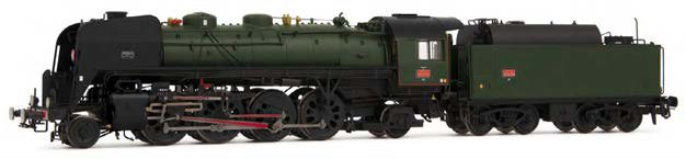 ARNOLD 2483 SNCF, 141R 1155 steam locomotive, boxpok wheels, black, big ...