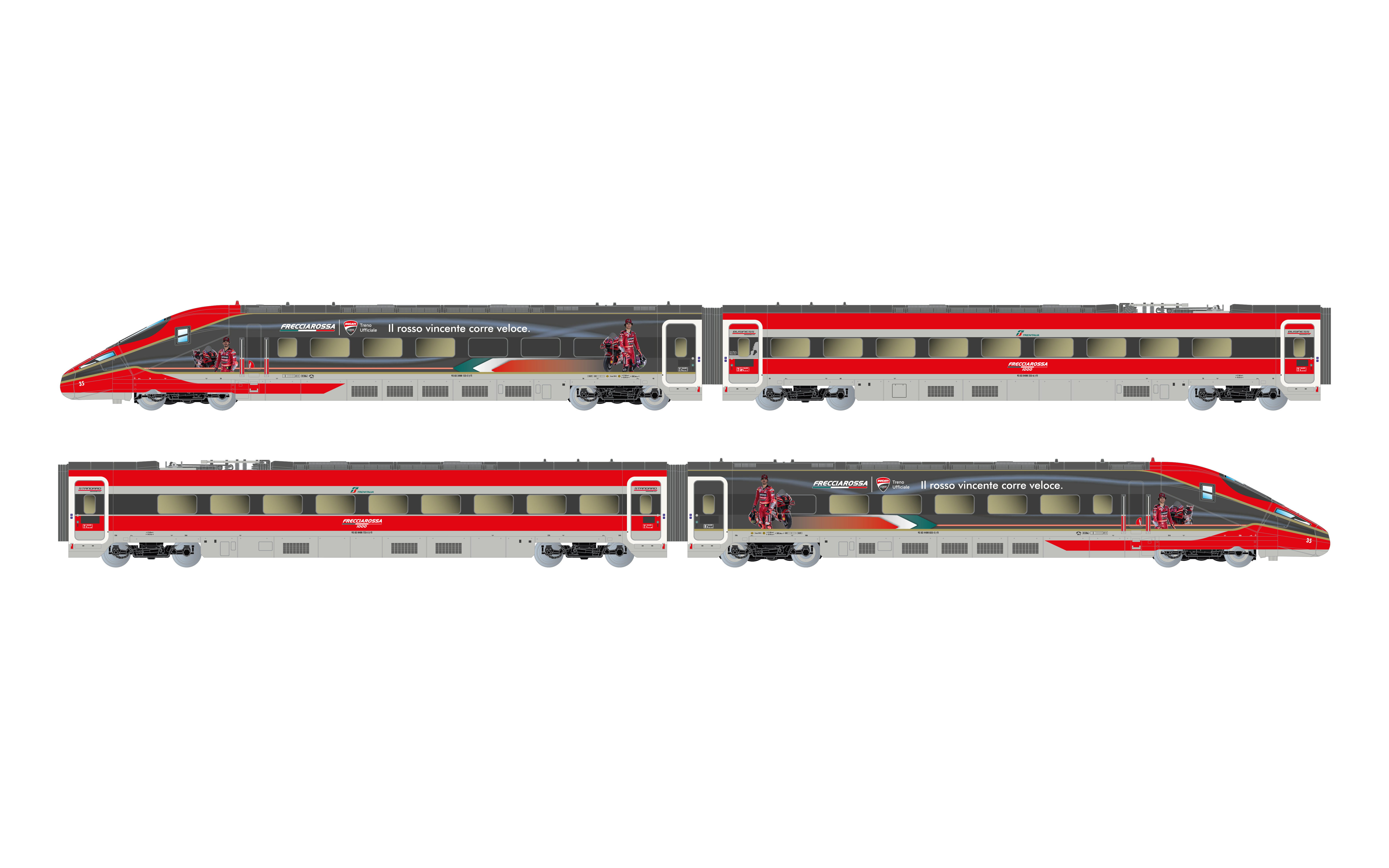 ARNOLD 2620D FS Trenitalia, Frecciarossa 1000 Ducati base set, 4 ...