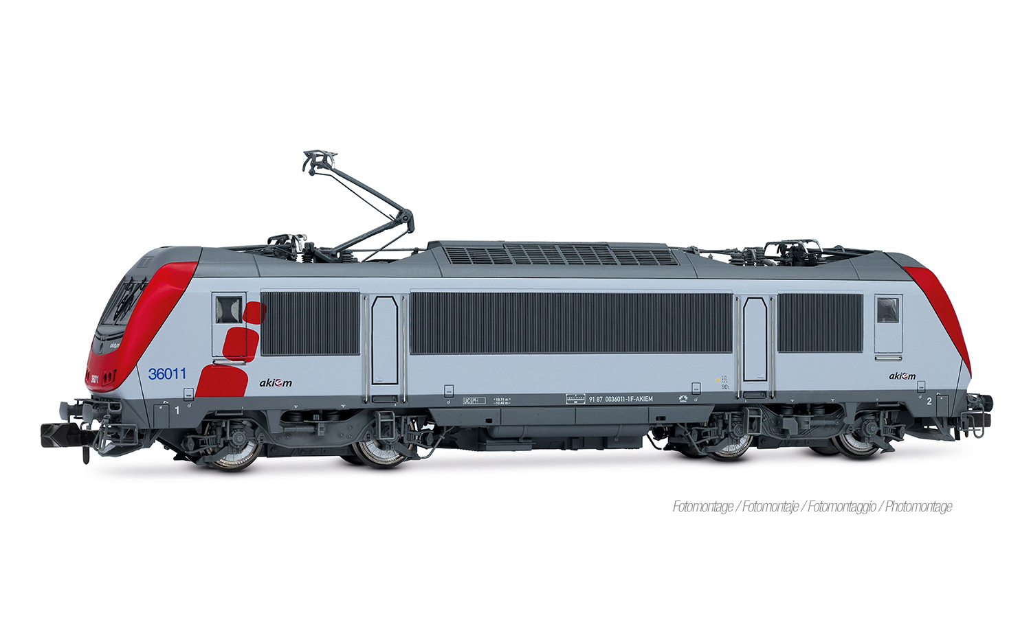 ARNOLD 2682 Akiem, BB 36011, grey/red livery, ep. VI - vasutmodell.com