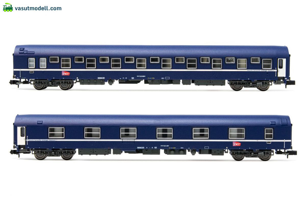 ARNOLD 4343 SNCF, 2-unit pack of T2 sleeping coaches, logo dégradé , period V-VI - vasutmodell.com