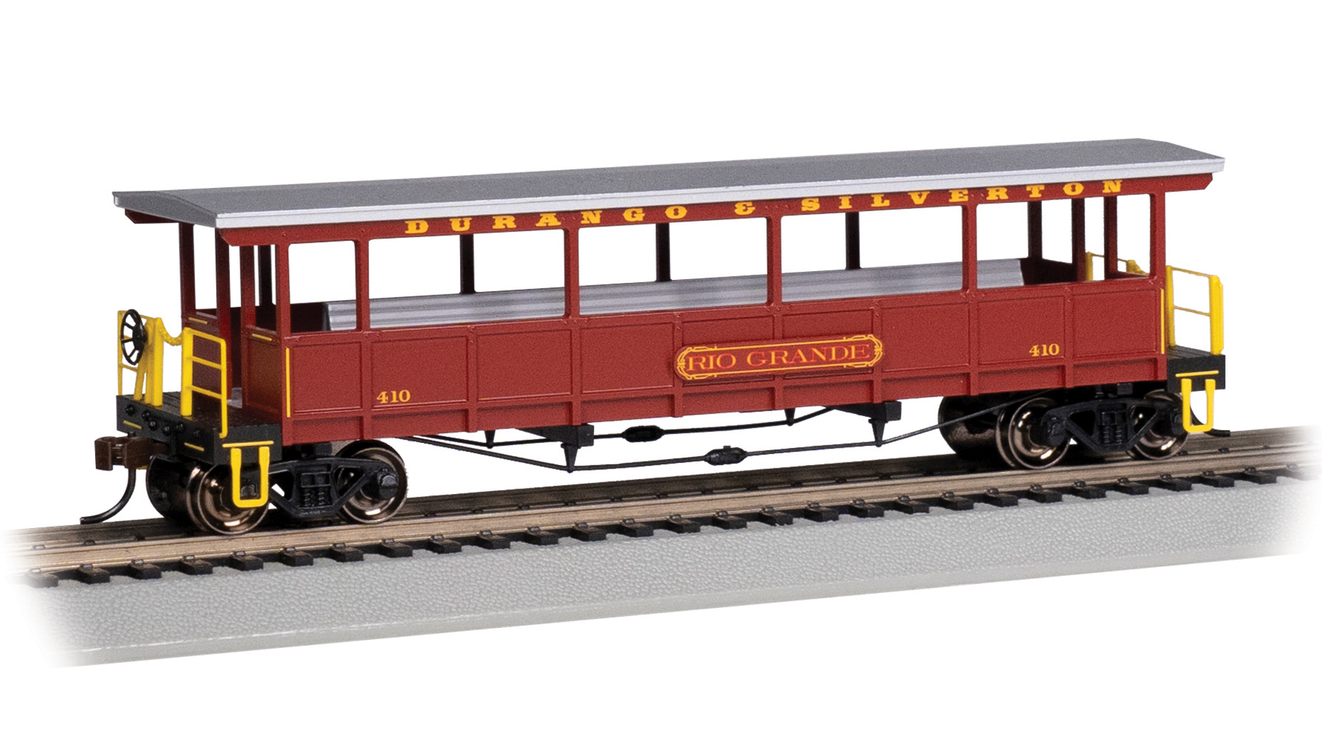 BACHMANN 17431 Open-sided Excursion Car with Seats - vasutmodell.com