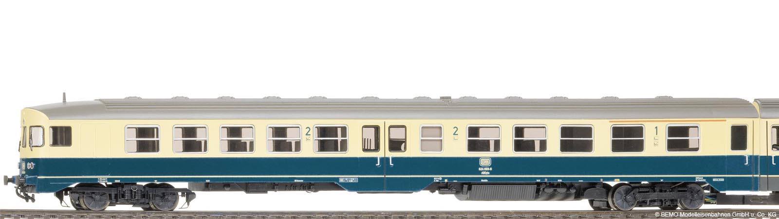 BEMO 1520820 DB Dieseltriebwagen, BR 624 674/669 , IV ozeanblau-beige ...