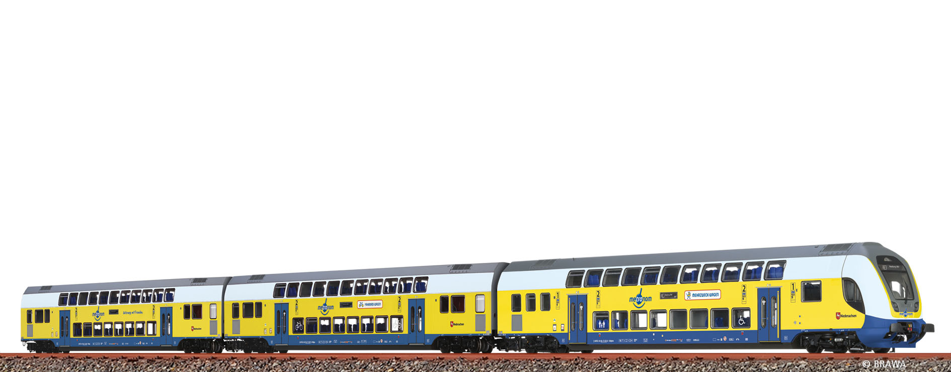 BRAWA 44574 H0 DST metronom VI DC ex (Set) - vasutmodell.com