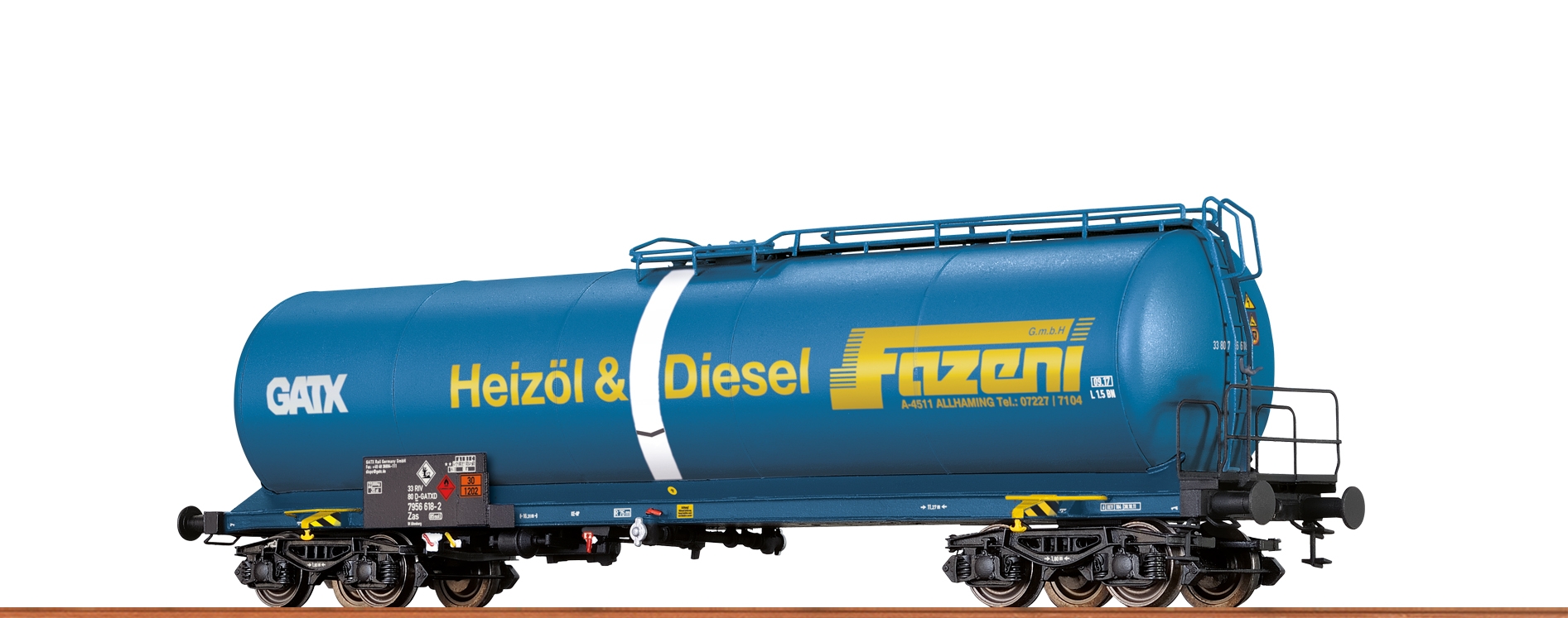 BRAWA 48769 H0 Kesselwagen Uia GATX, V, Fazeni - vasutmodell.com