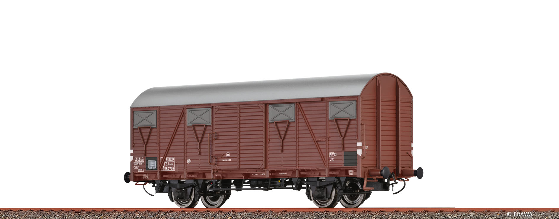 BRAWA 50114 H0 Güterwagen Gs FS, III - vasutmodell.com
