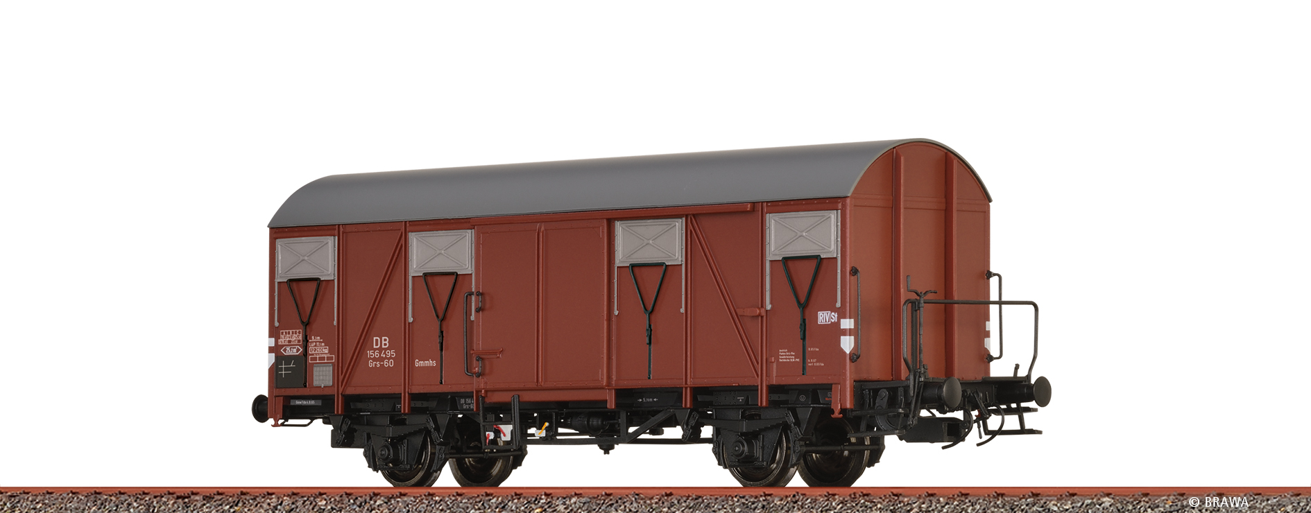 BRAWA 50155 H0 GÜW Grs-60 Gmmhs DB III - vasutmodell.com