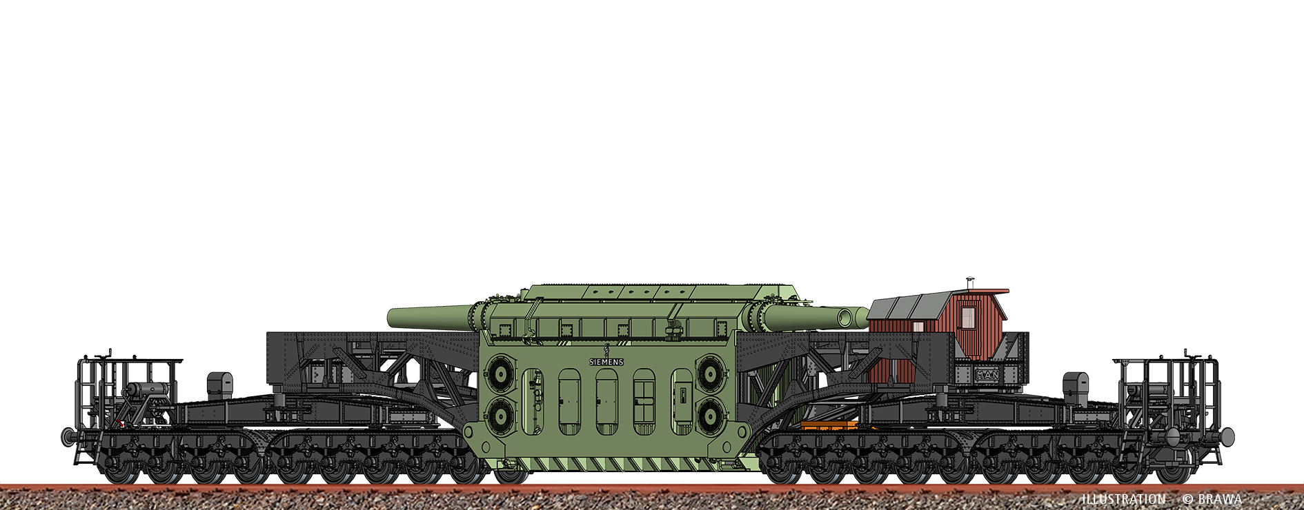 BRAWA 50515 H0 Schwerlastwagen Uaai [9950] DR, IV AC - vasutmodell.com