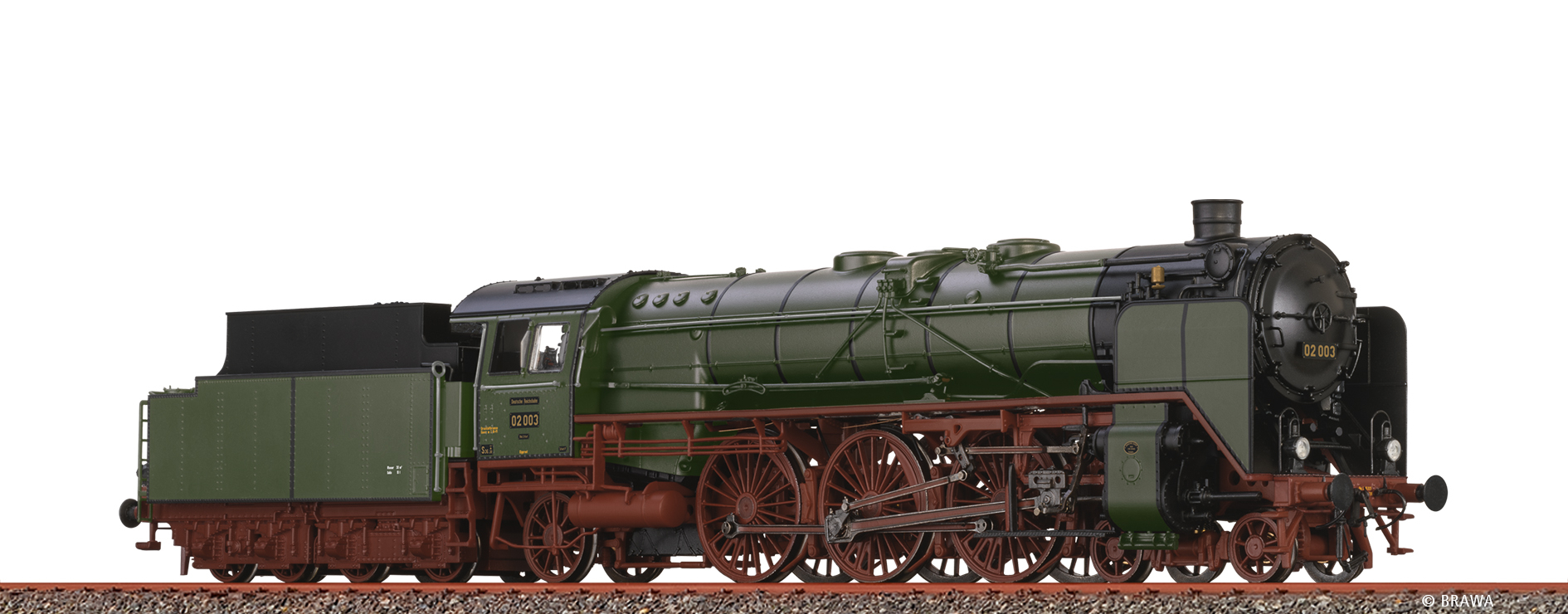 BRAWA 70098 Gőzmodony, BR 02, DRG, II, DCC-hangos - vasutmodell.com