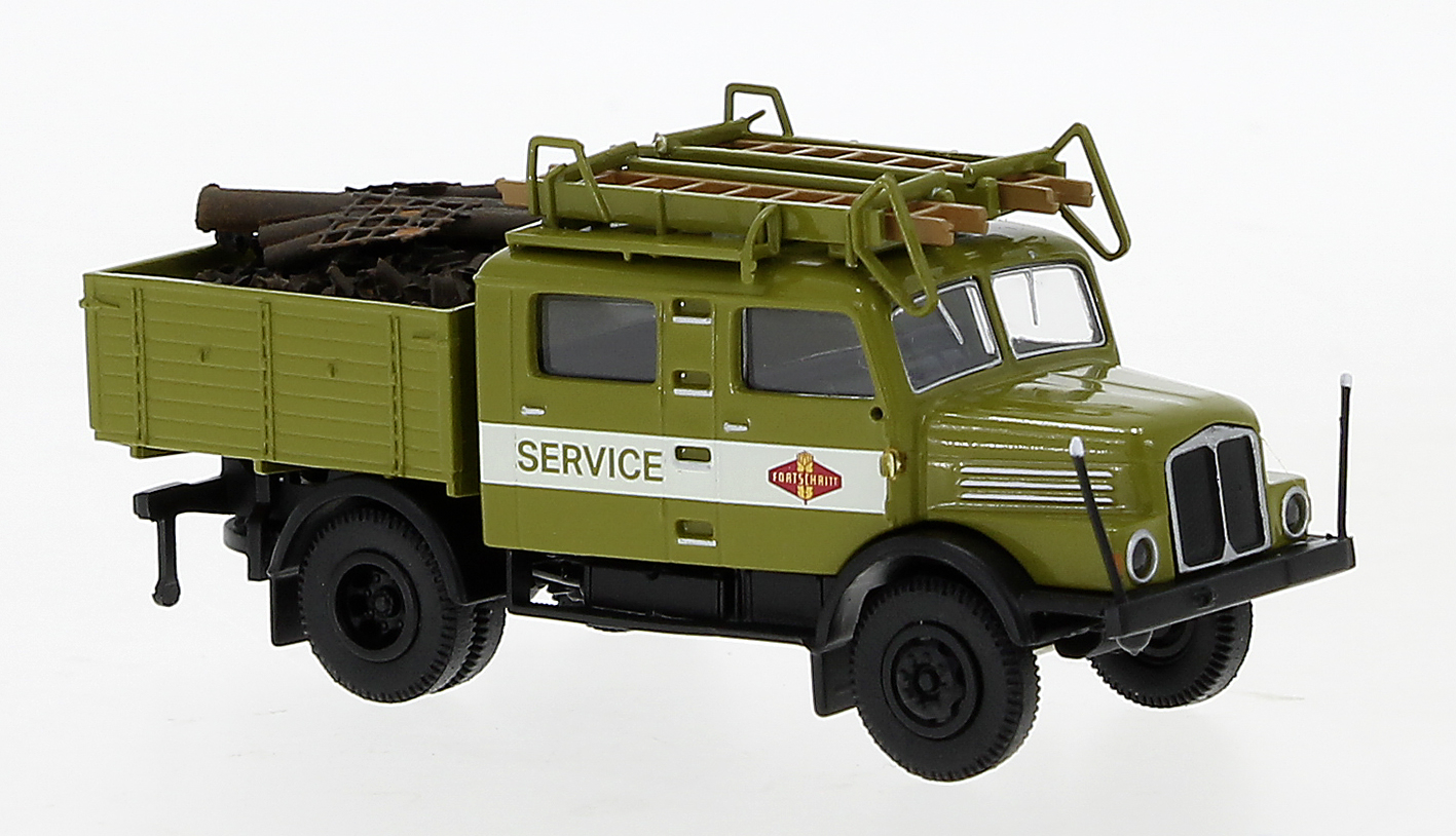 BREKINA 71759 IFA S 4000-1 Bautruppwagen grün, 1960, Fortschritt ...