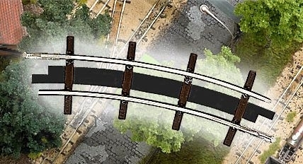 BUSCH 12322 H0f Íves sín, R 115, 22,5° (2 db) - vasutmodell.com