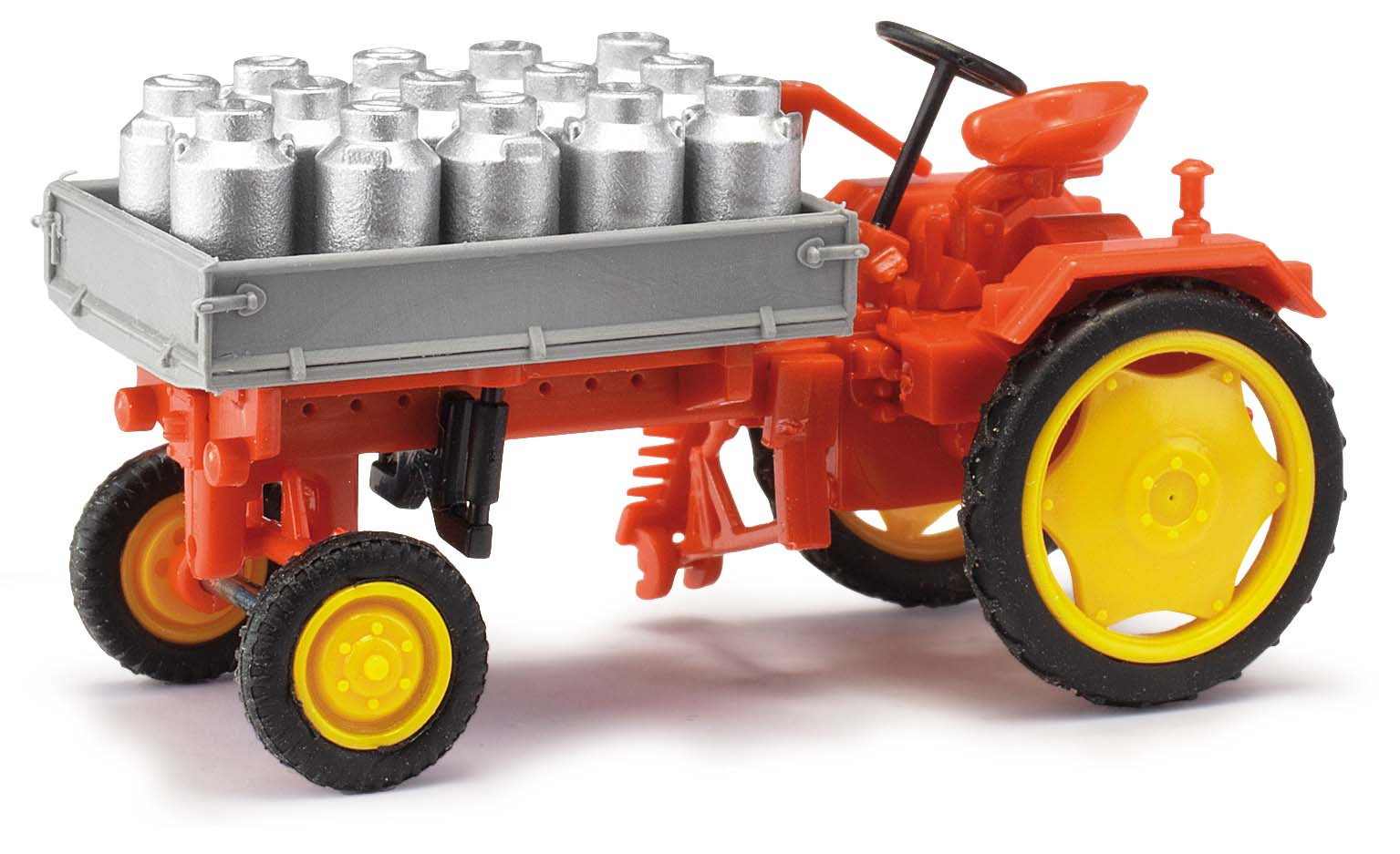 BUSCH 210005001 Traktor RS09 Pritsche + Milch - vasutmodell.com