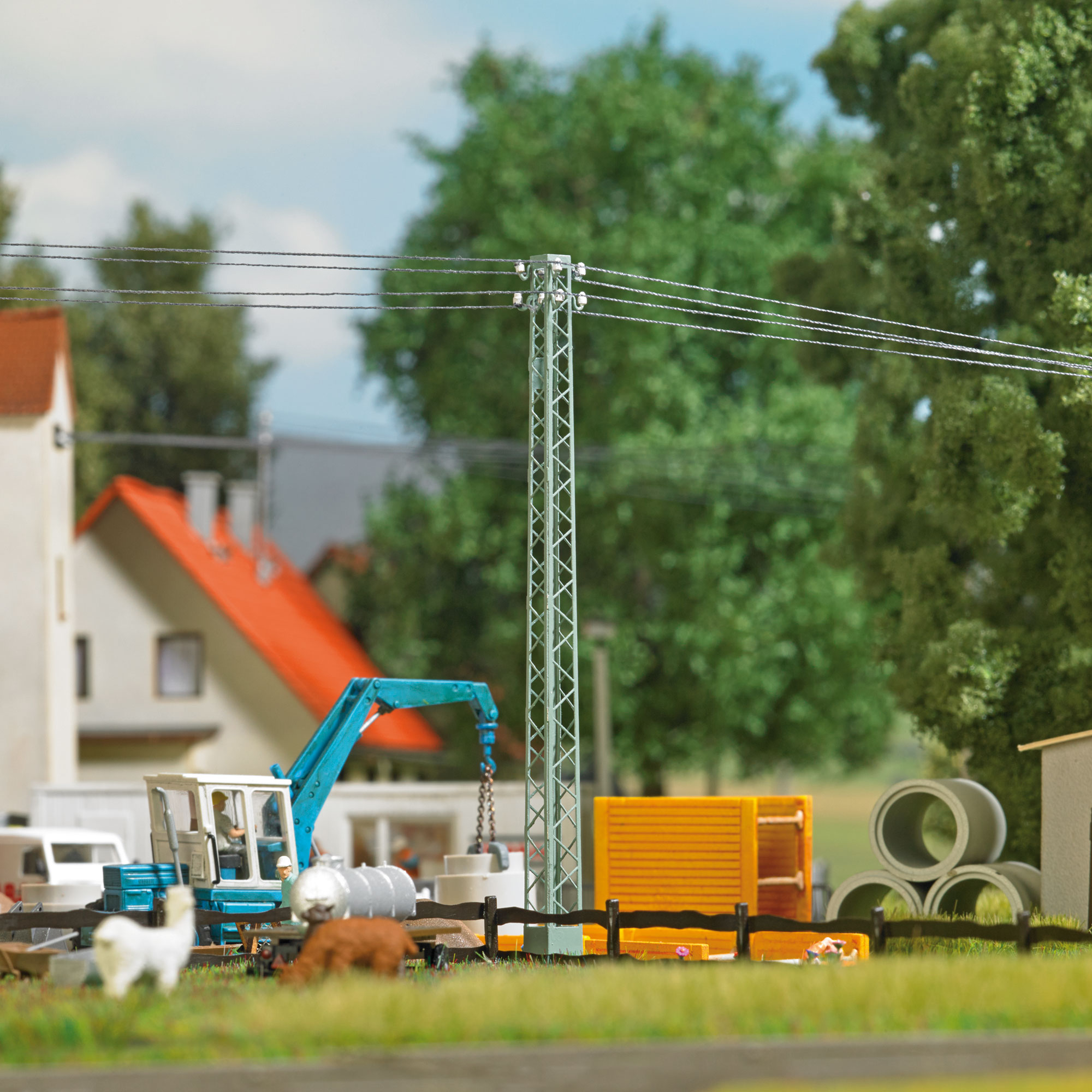 BUSCH 1752 Freileitung Gittermast H0 - vasutmodell.com