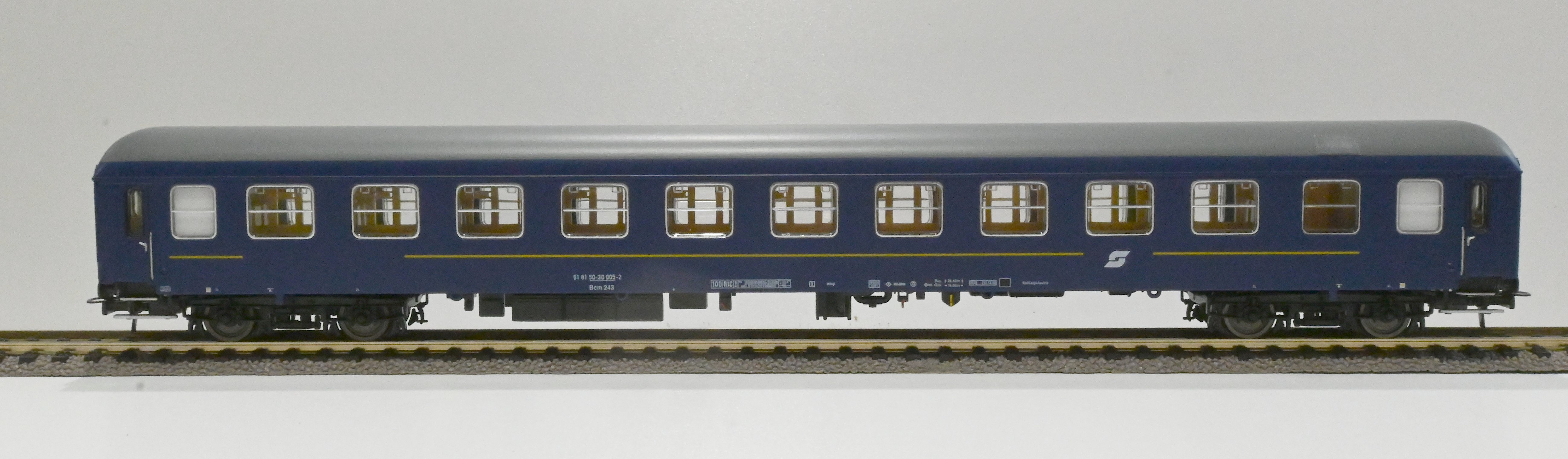 HERIS 13151 Begleitwagen Rollende Landstrasse, blau, ex DB, ex NS, RCA ...