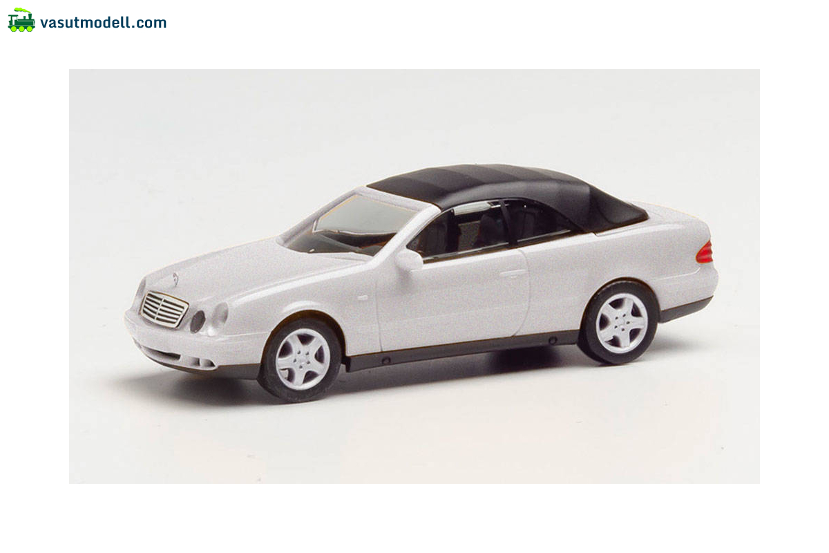 HERPA 032582-002 MB CLK Cabrio, silbermet. - vasutmodell.com