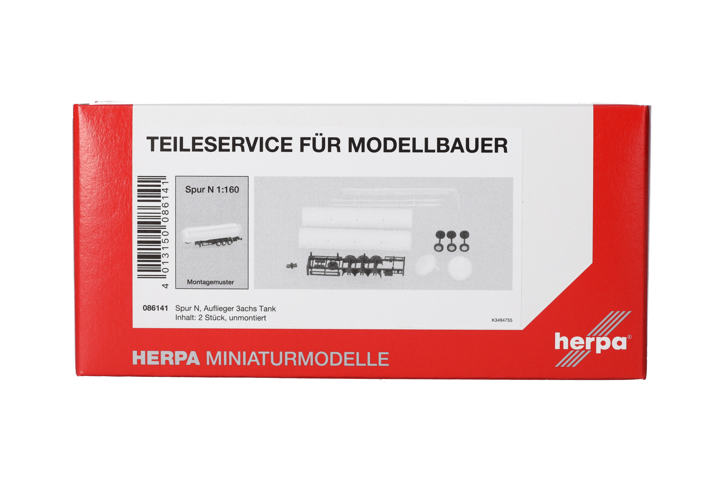 HERPA 086141 TS Auflieger Tank 3a Spur N - vasutmodell.com