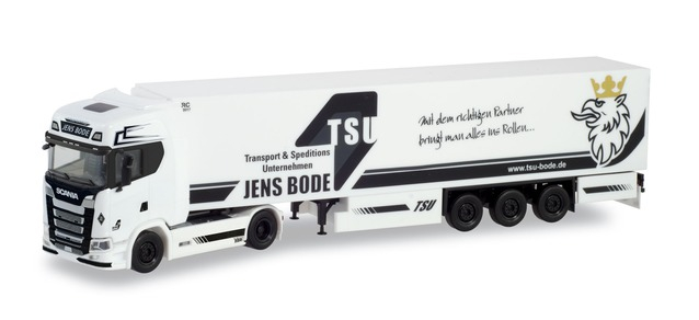 HERPA 311601 Scania CS 20 HD Kühlkoffer-Sattelzug TSU Bode ...