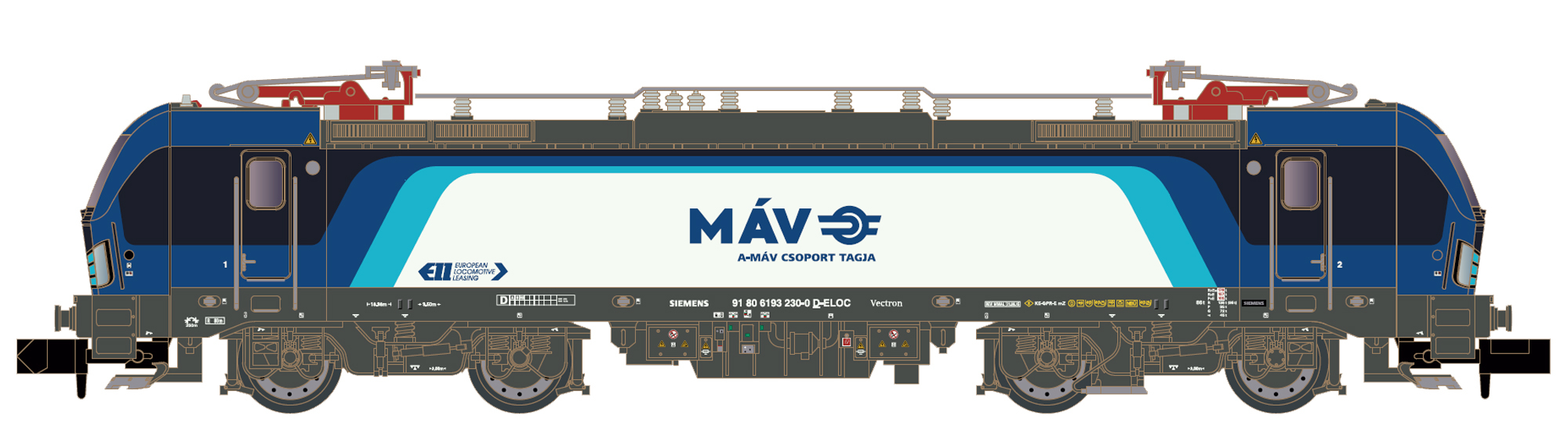 HOBBYTRAIN 30183 Villanymozdony, Vectron, MÁV, VI - vasutmodell.com