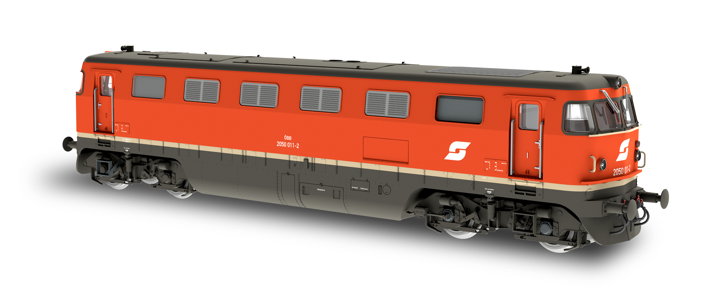 JÄGERNDORFER 20510 H0 DC D-Lok 2050.011 orange Metall - vasutmodell.com