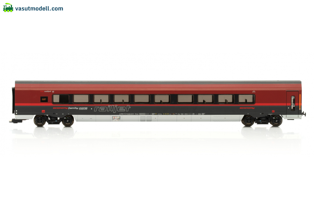 JÄGERNDORFER 70310 H0 DC Railjet személykocsi (3 db, vezérlő + Economy ...