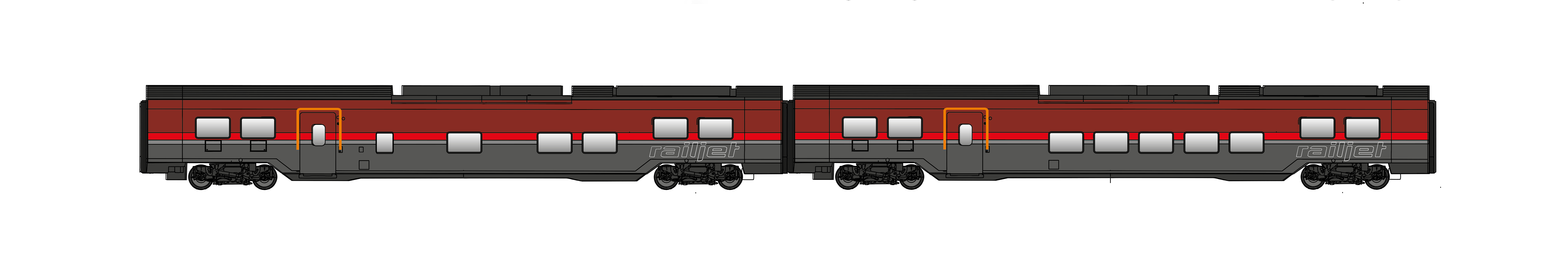 JÄGERNDORFER 71211 H0 DC 2 tlg Railjet II ÖBB Neu - vasutmodell.com