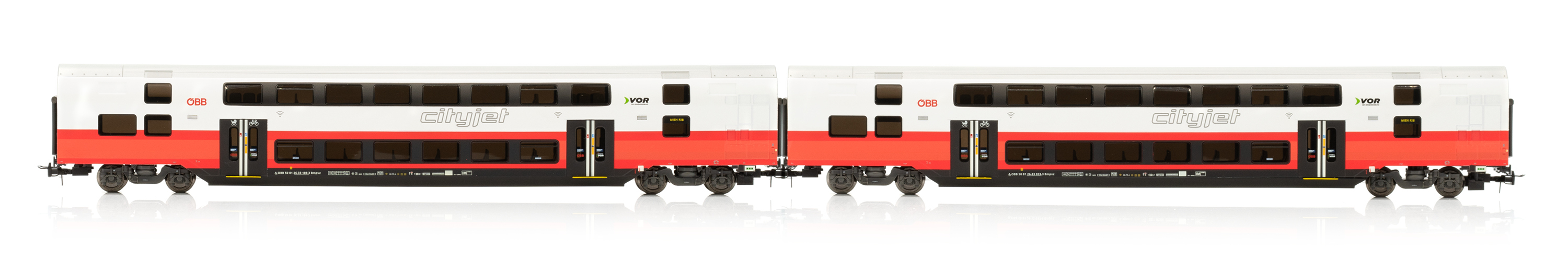 JÄGERNDORFER 76820 H0 DC 2 tlg Dosto Cityjet - vasutmodell.com