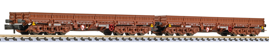 LILIPUT 260192 2-Unit Set 6-Axle Heavy Load Wagon DR (Samms 4860) Brown ...