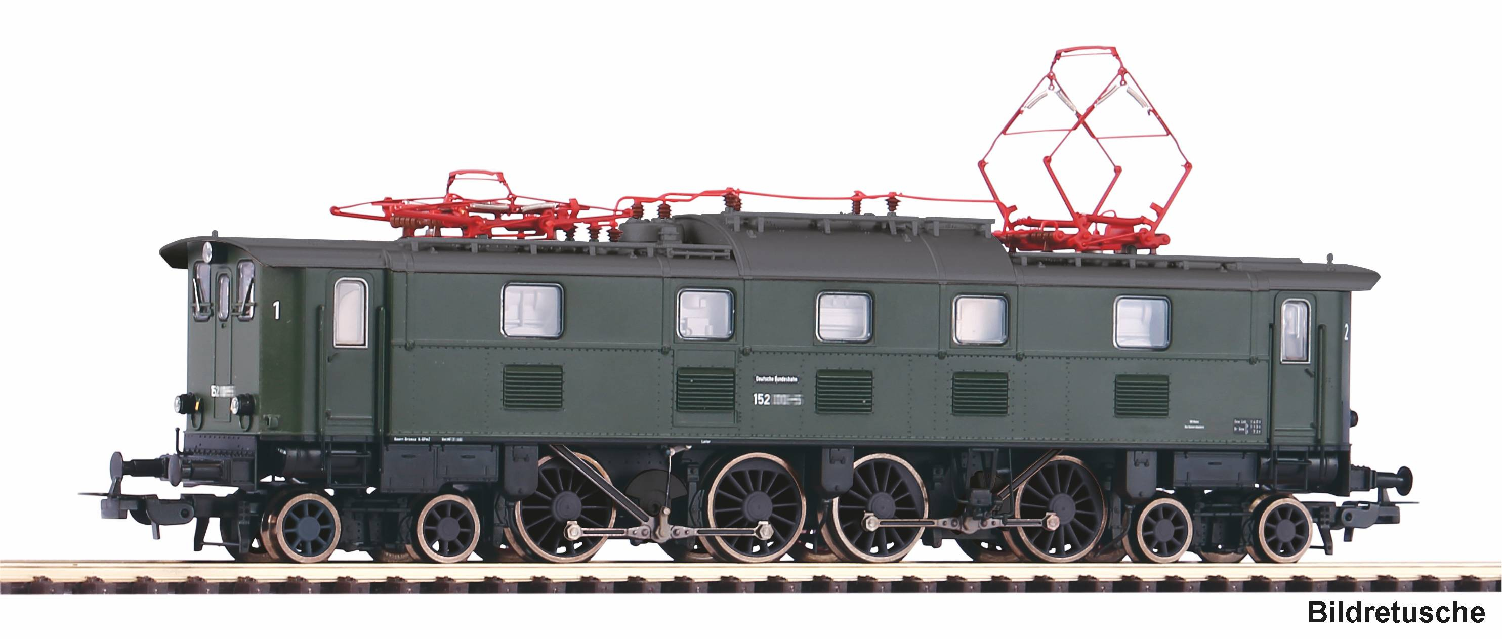 PIKO 51832 E-Lok/Sound BR E52 DB III, schwarzes Fahrwerk + PluX22 Dec. - vasutmodell.com