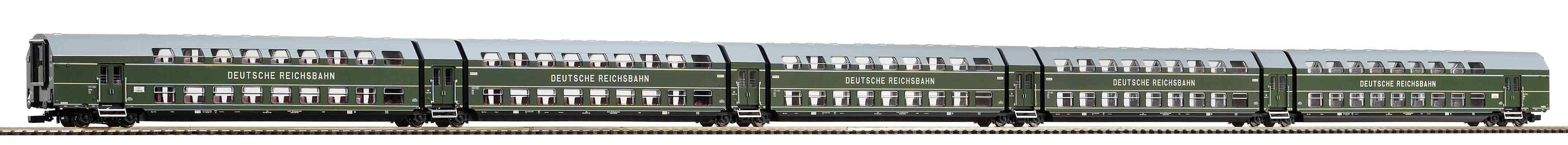PIKO 53124 DoSto-Gliederzug DGBe 12 5-teilig DR III - vasutmodell.com