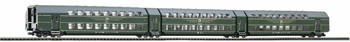 PIKO 53181 DoSto-Gliederzug DGB26 3-teilig grün DR IV - vasutmodell.com