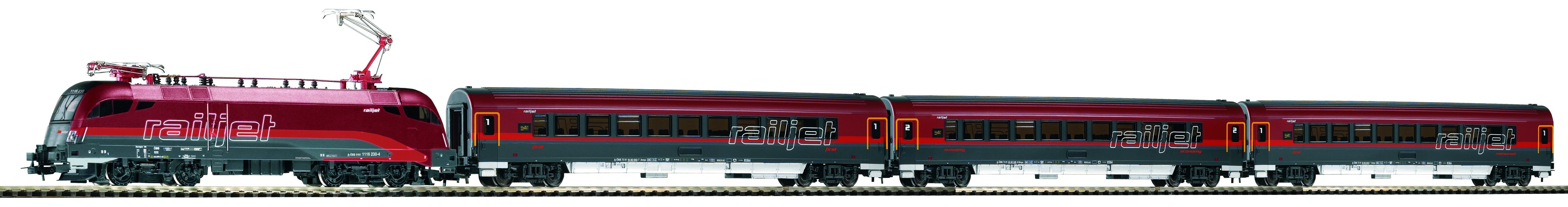 PIKO 57172 Analóg kezdőkészlet: Railjet, ÖBB - vasutmodell.com