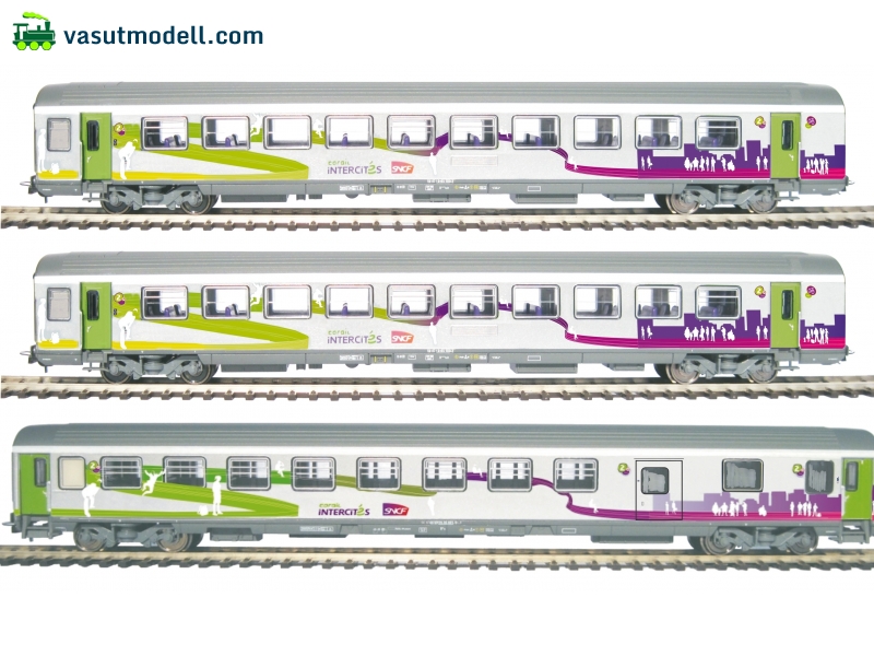 PIKO 58643 Passenger Car Corail 1th and 2nd Cl. SNCF Intercités VI, Set ...