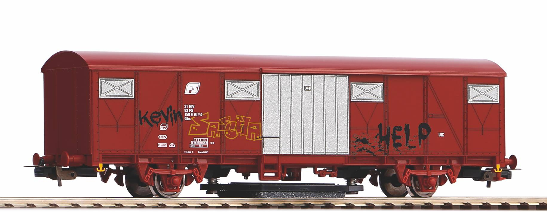 PIKO 58998 Schienenreinigungswg. FS V mit Graffiti - vasutmodell.com