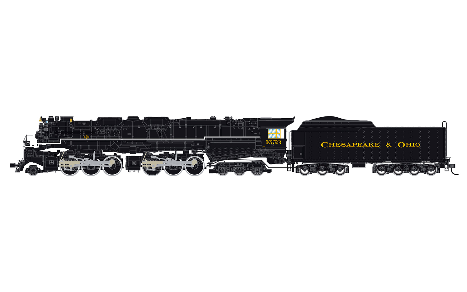 Rivarossi 2952 Cheseapeake & Ohio, articulated steam locomotive 2-6-6-6 ...