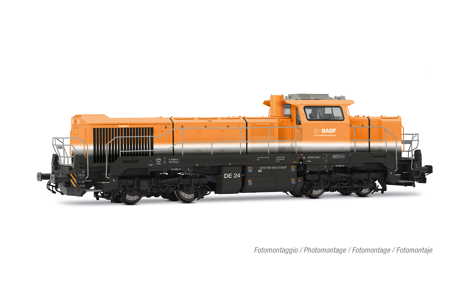 Rivarossi 2988 BASF, Vossloh DE 18 diesel locomotive, orange/grey ...