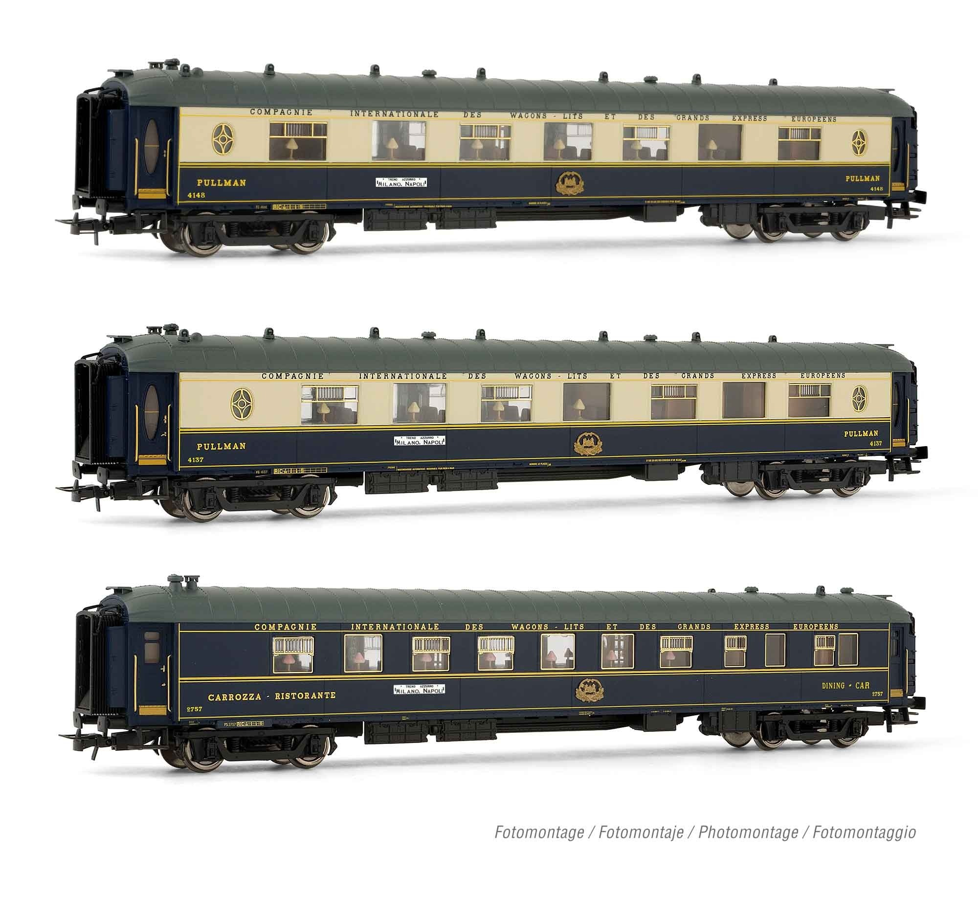 Rivarossi 4295 CIWL, 3-unit pack passenger coaches - vasutmodell.com