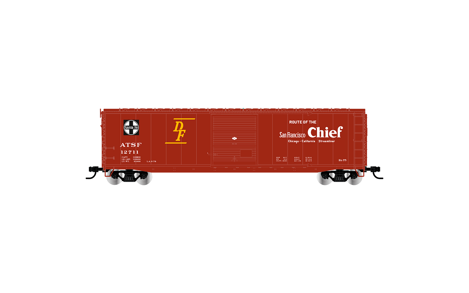 Rivarossi 6661C ATSF, sliding door boxcar San Francisco Chief without ...