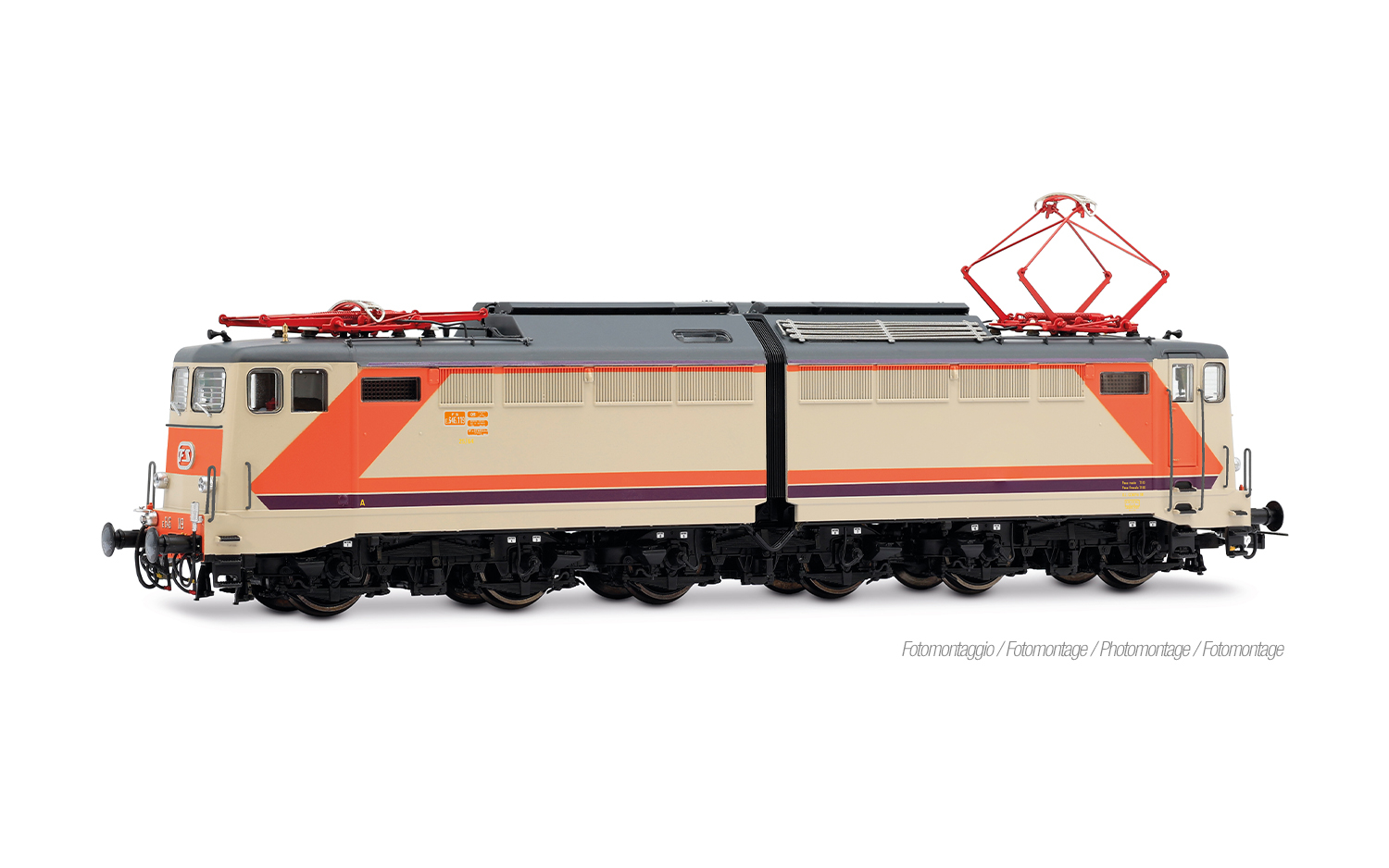 Rivarossi 9012 FS, electric loco E.646 navetta , MDVC livery, grey roof ...