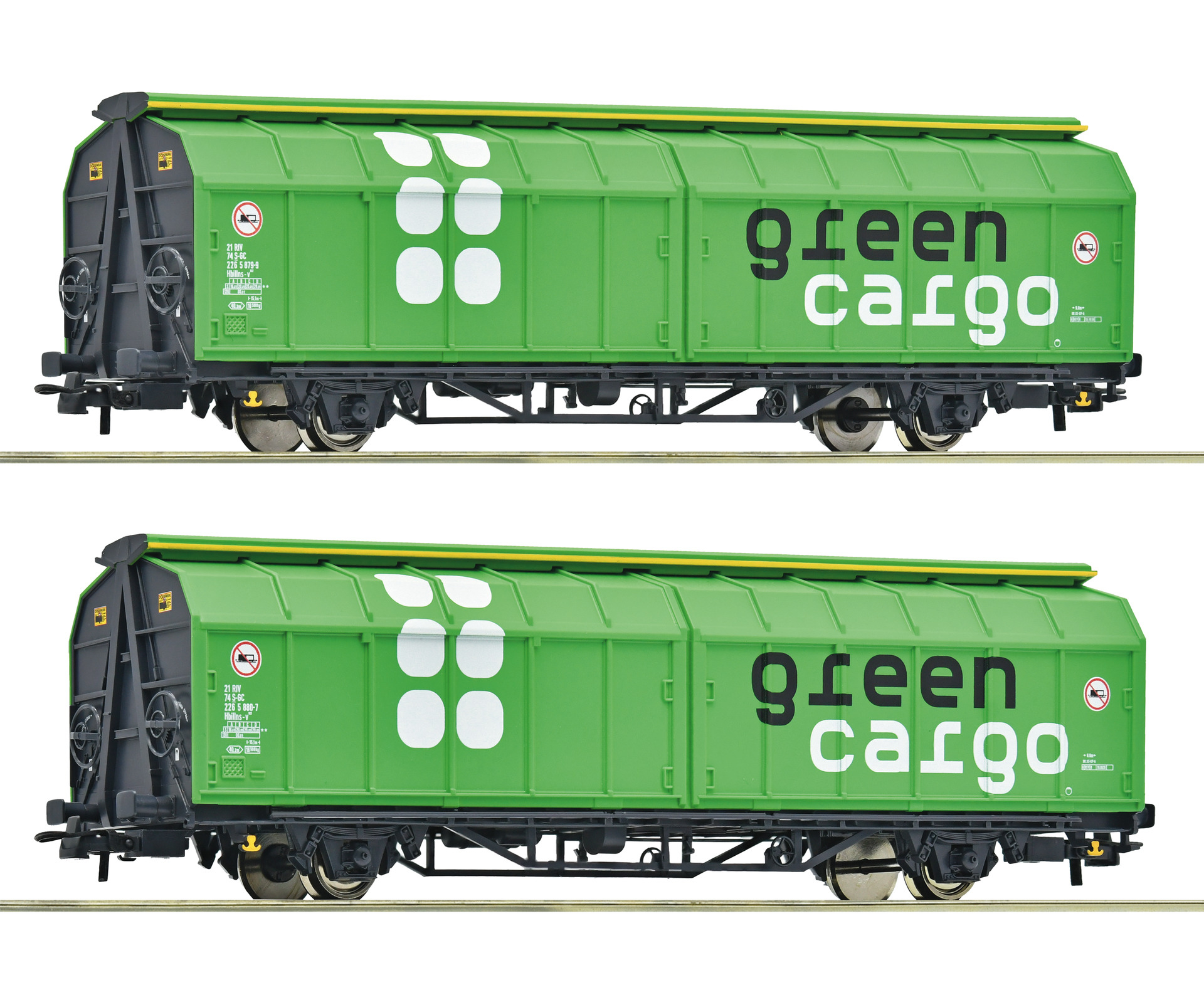 ROCO 6600114 2-tlg. Set: Schiebewandwagen, Green Cargo - vasutmodell.com