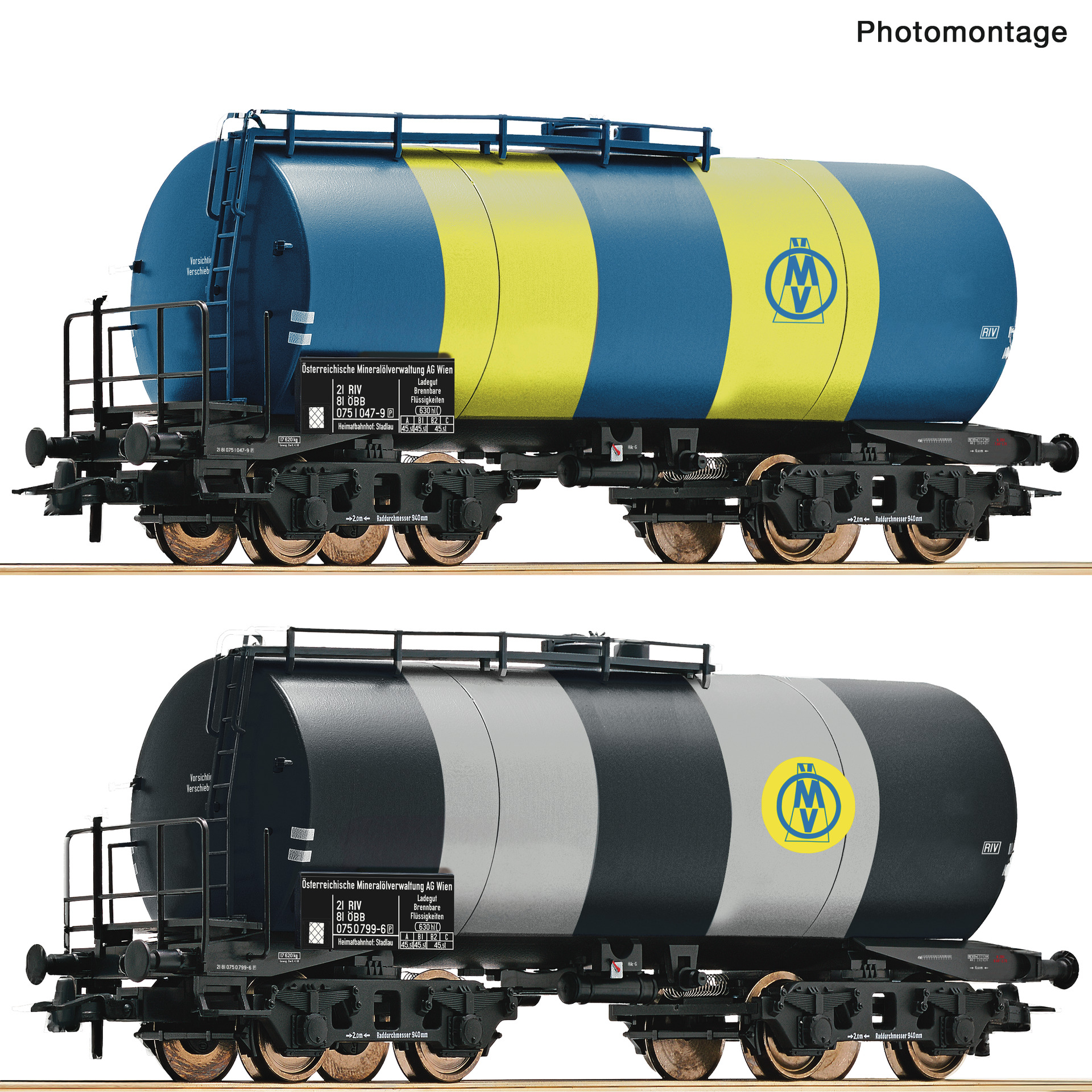 ROCO 6600163 2-tlg. Set: Kesselwagen, ÖMV/ÖBB - vasutmodell.com