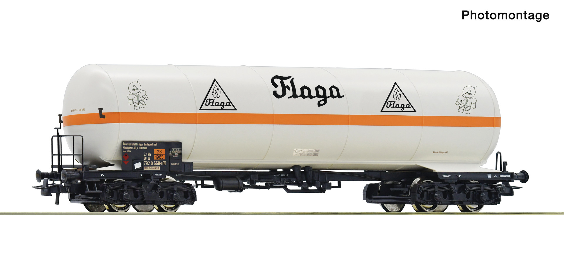 ROCO 6600176 Druckgaskesselwagen Flaga DB - vasutmodell.com