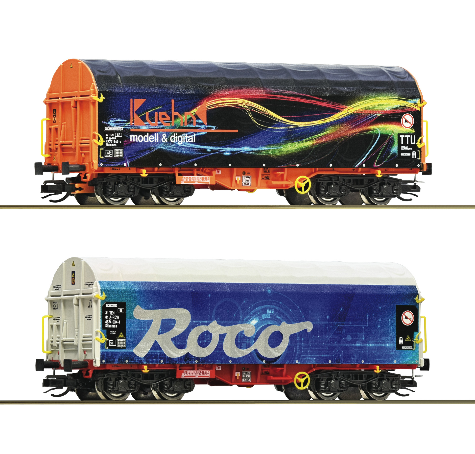ROCO 6680022 2er Set Schiebeplanenwag. Roco - vasutmodell.com
