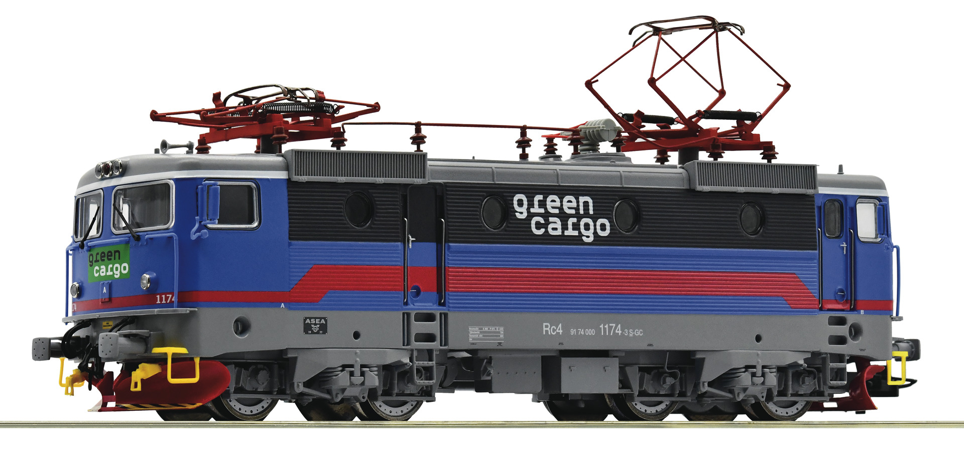 ROCO 70458 Villanymozdony, Rc4 Green Cargo, DCC-hangos - vasutmodell.com
