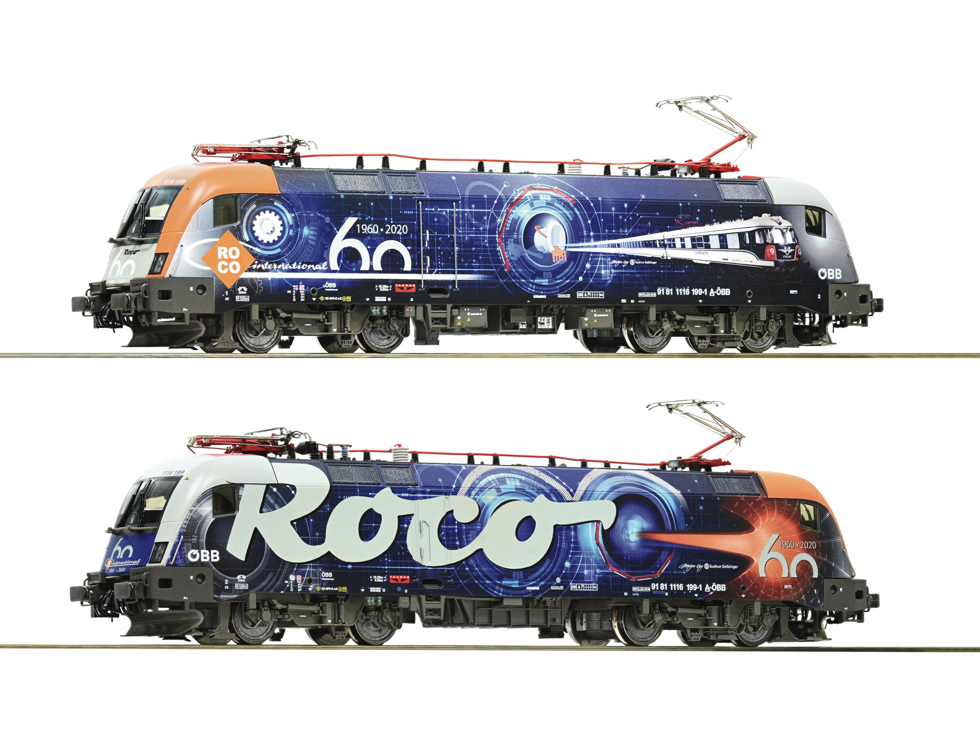 ROCO 70486 Villanymozdony, Rh 1116 60 Jahre Roco - vasutmodell.com