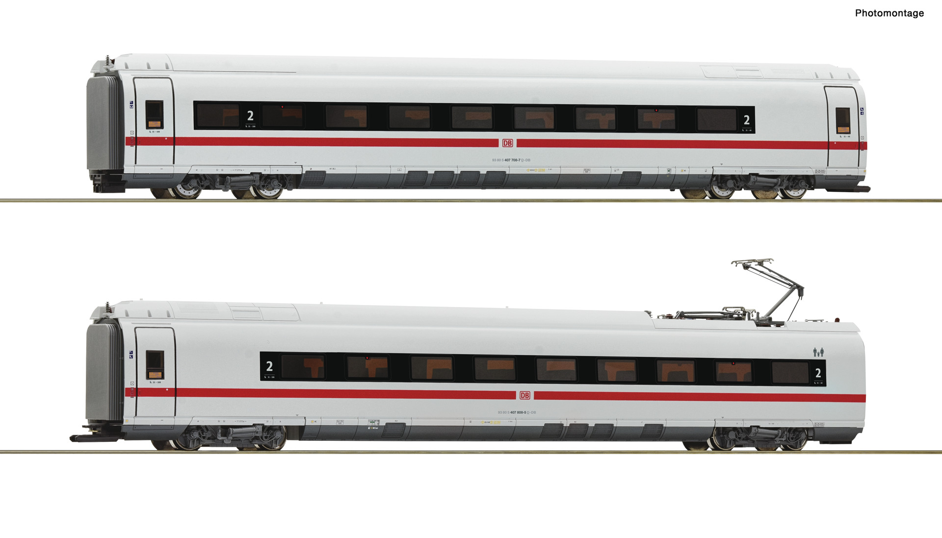 ROCO 72099 ICE 3 betétkocsi (2 db), BR 407, Velaro, DB-AG, VI, DCC #2 ...