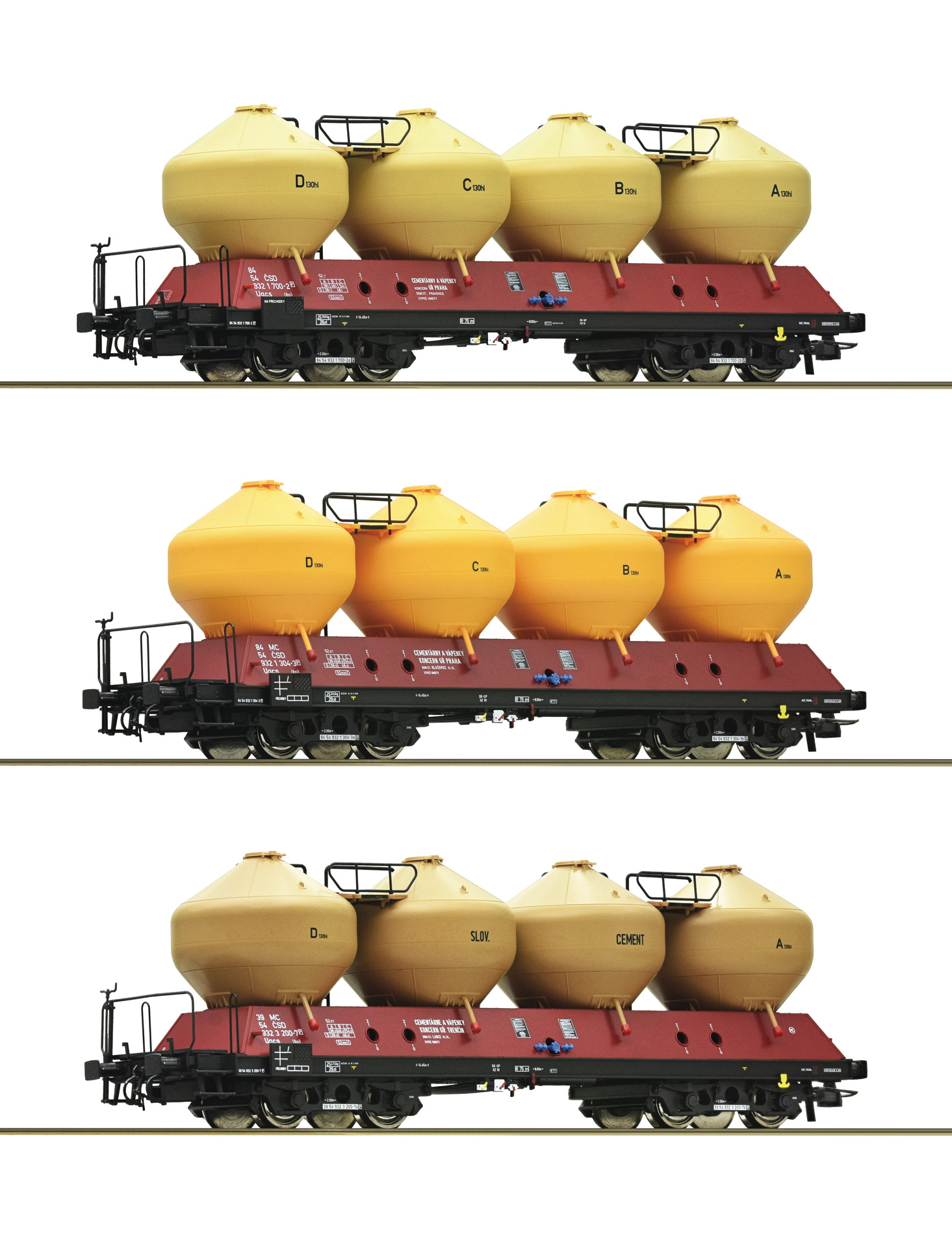 ROCO 77004 3er Set Silowag. Uacs CSD - vasutmodell.com