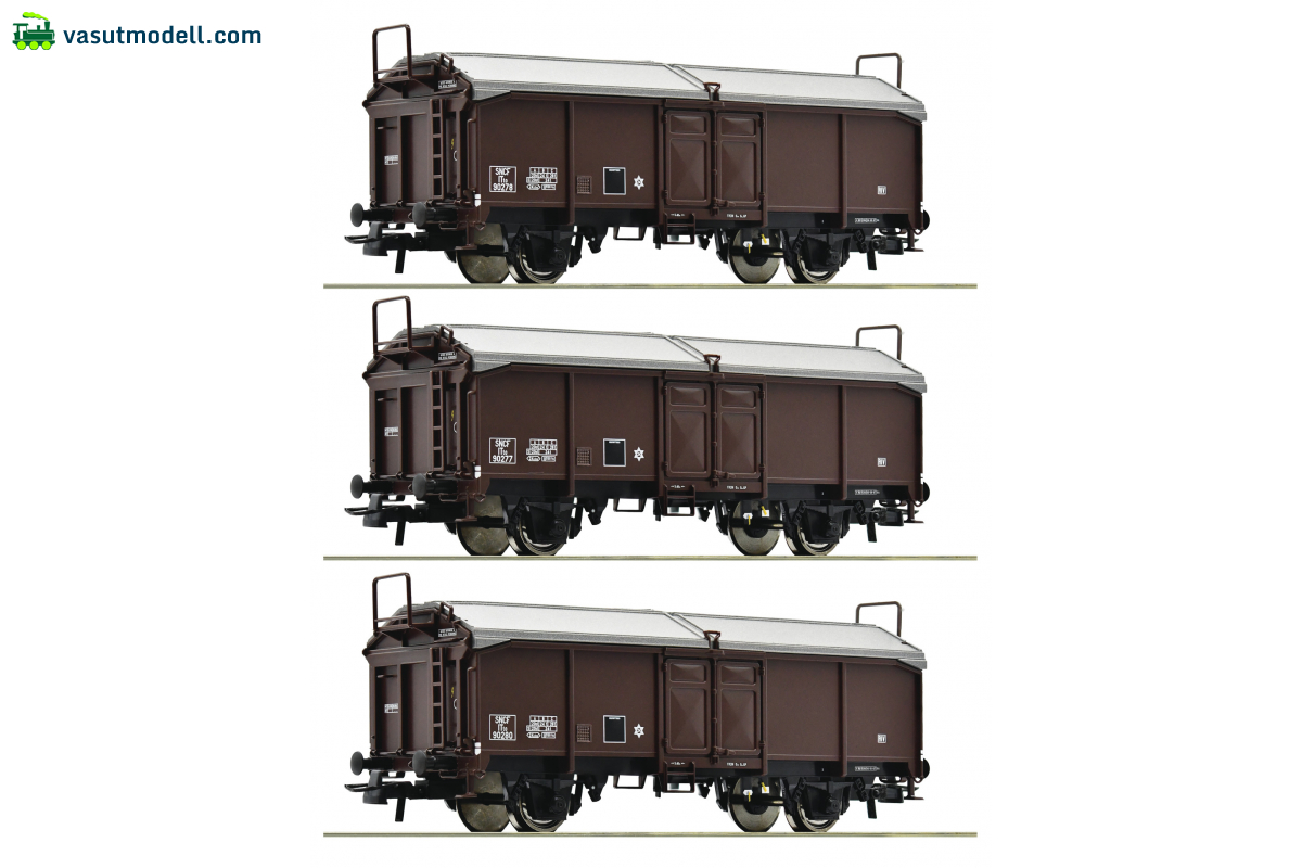 ROCO 77020 3er Set Schiebedachwag. SNCF - vasutmodell.com