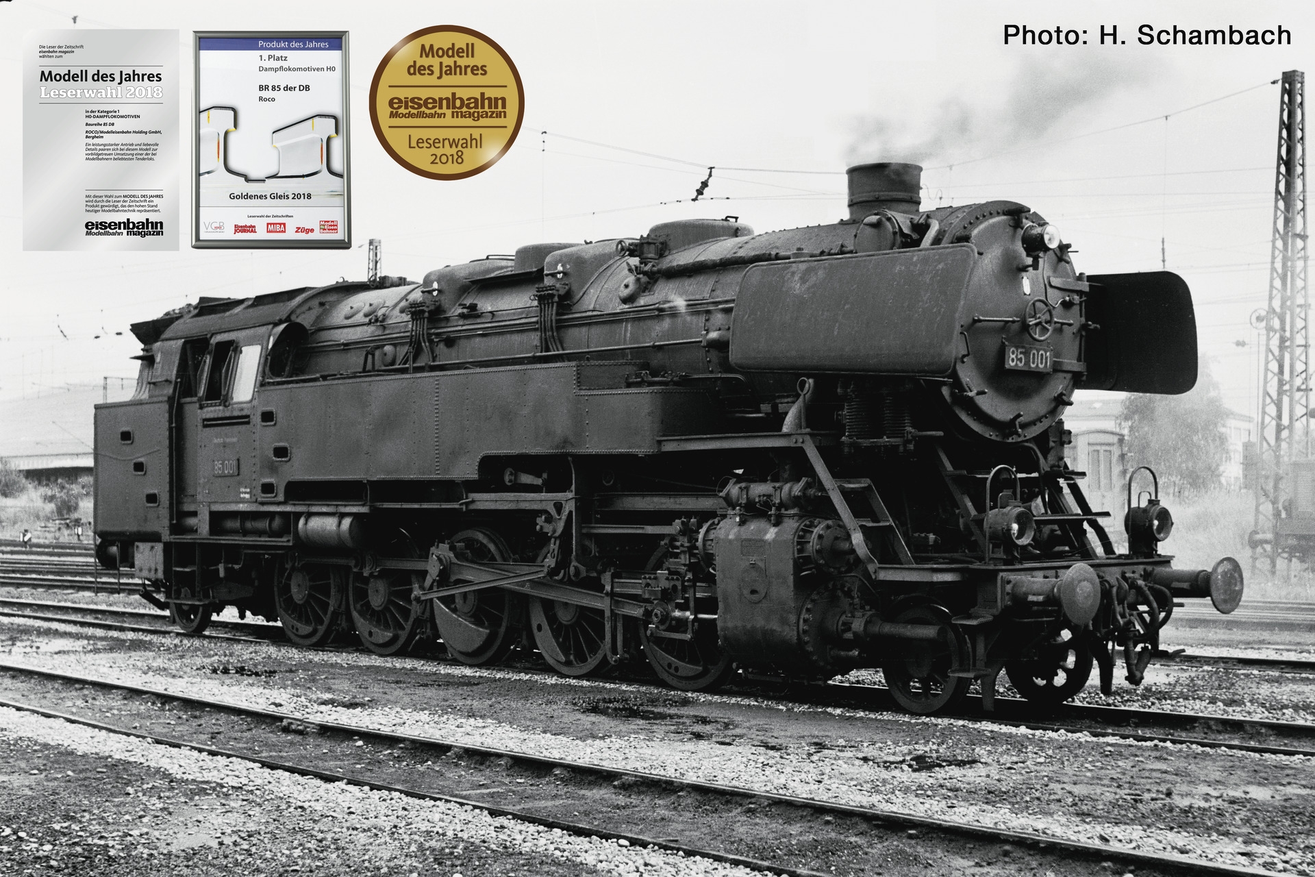 ROCO 78267 Gőzmozdony, 85 001, DB - vasutmodell.com