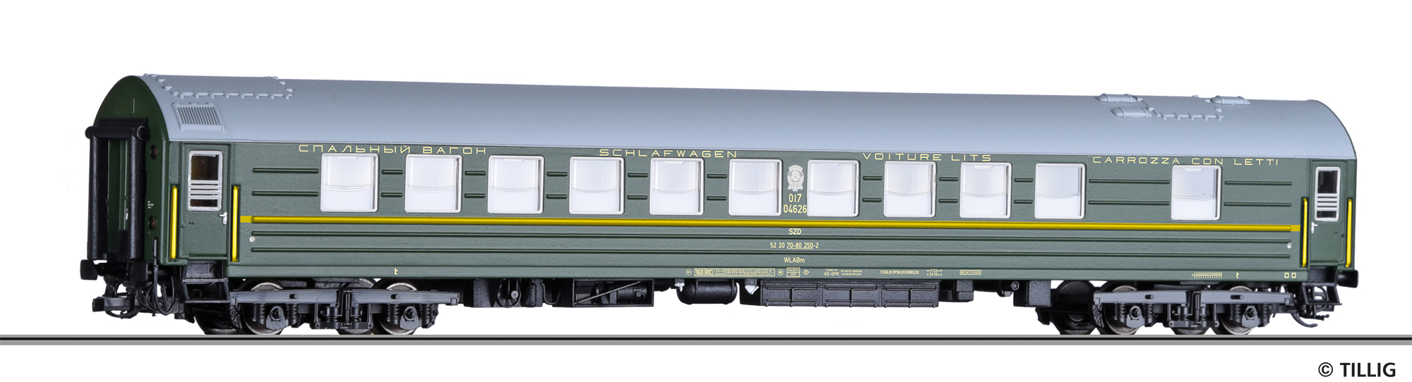 TILLIG 16711 Weitstreckenschlafwagen WLABm der SZD - vasutmodell.com