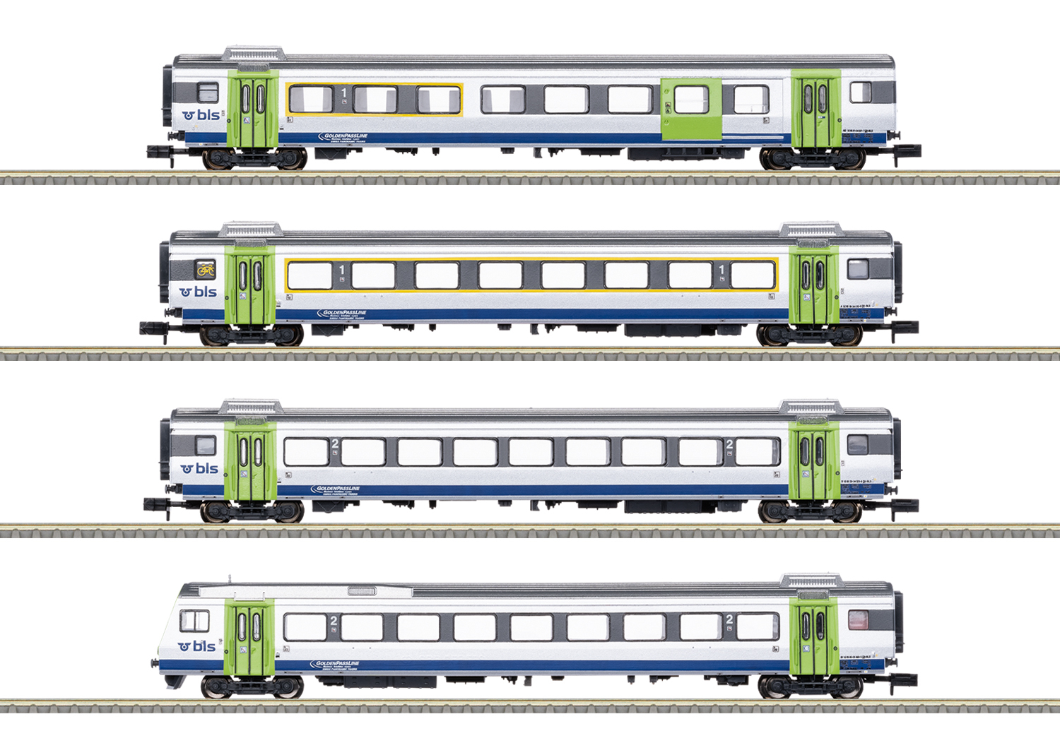 TRIX 18293 Wagen-Set GoldenPassLine BLS - vasutmodell.com